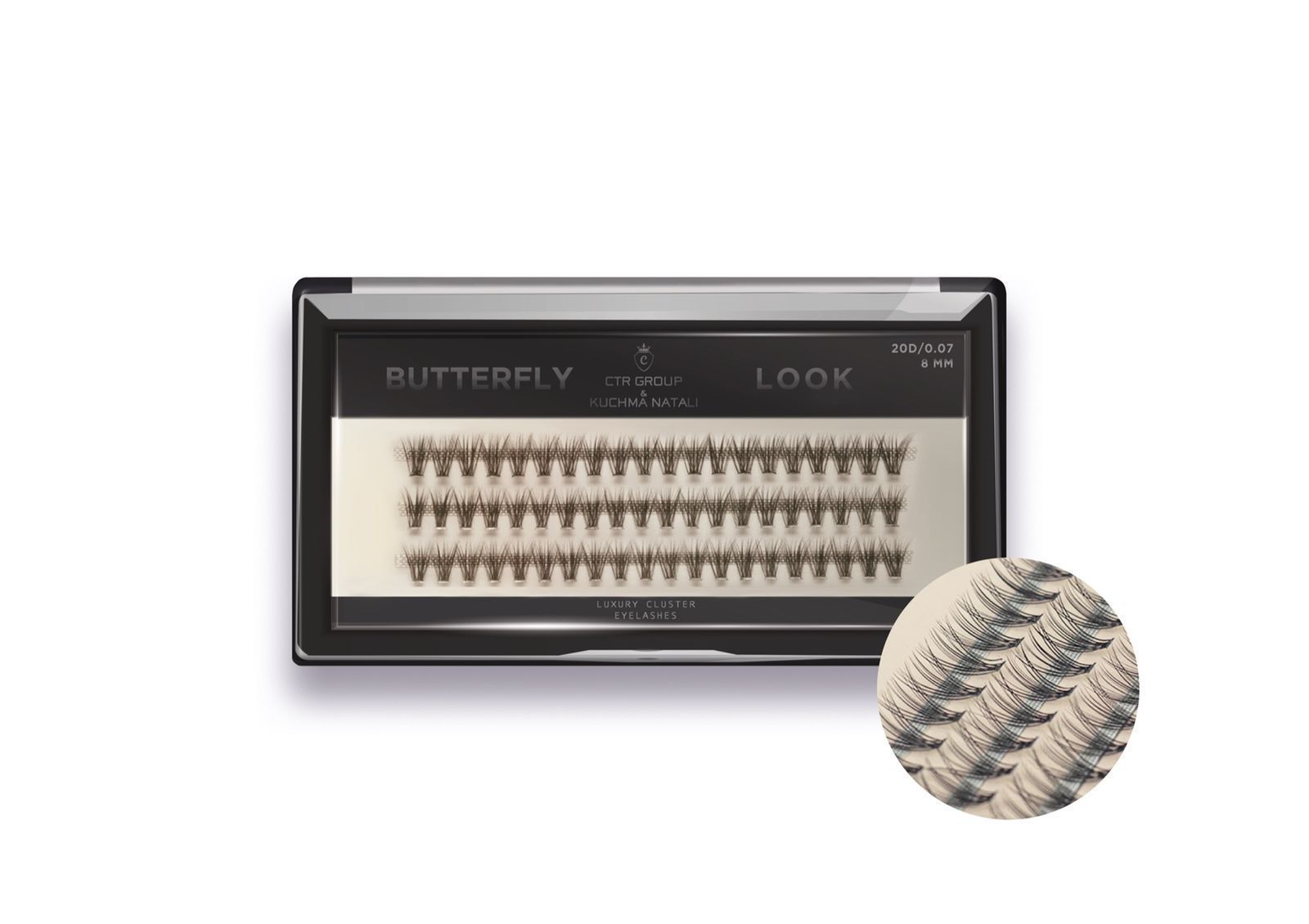 Cluster Eyelashes 20D/0.07 - 8mm. Butterfly Look - CTR - cosmetics ...